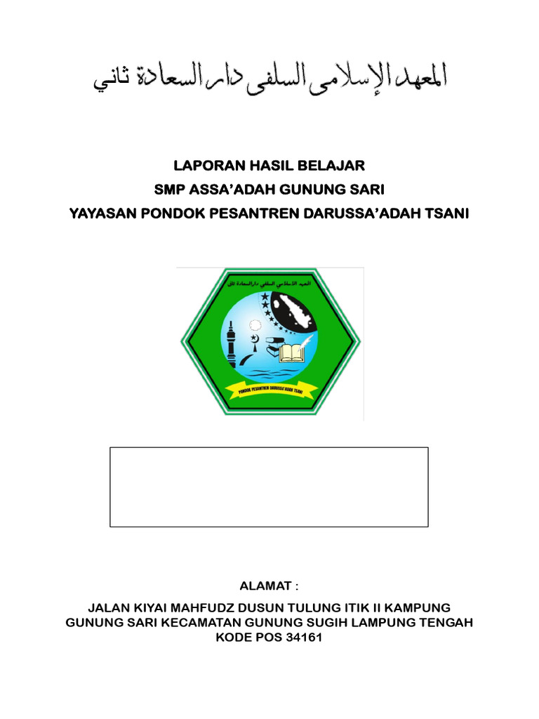 Tulisan Raport SMP Assa'Adah | PDF