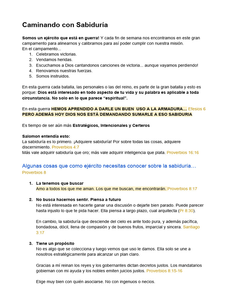 Caminandocon Sabiduria | PDF | Sabiduría | Libros de la Biblia hebrea