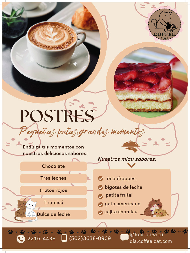 Flyer Postres Repostería Moderno Café | PDF
