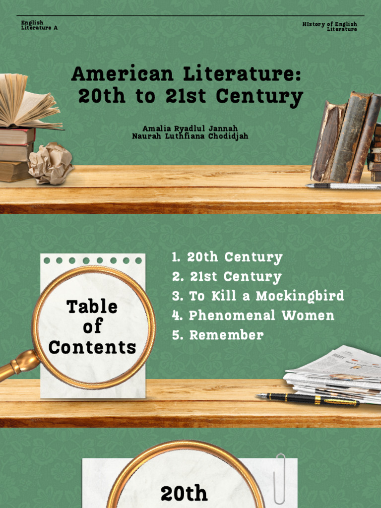 20th - 21st American Literature Class A | PDF | To Kill A Mockingbird ...