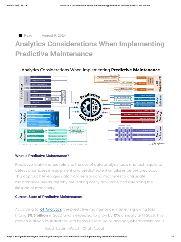 Analytics Considerations When Implementing Predictive Maintenance | PDF