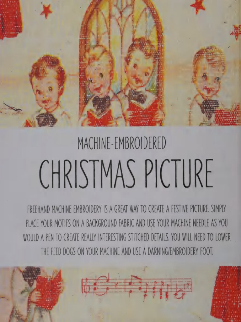 Machine-Embroidered Christmas Picture From Mollie Makes Christmas | PDF ...