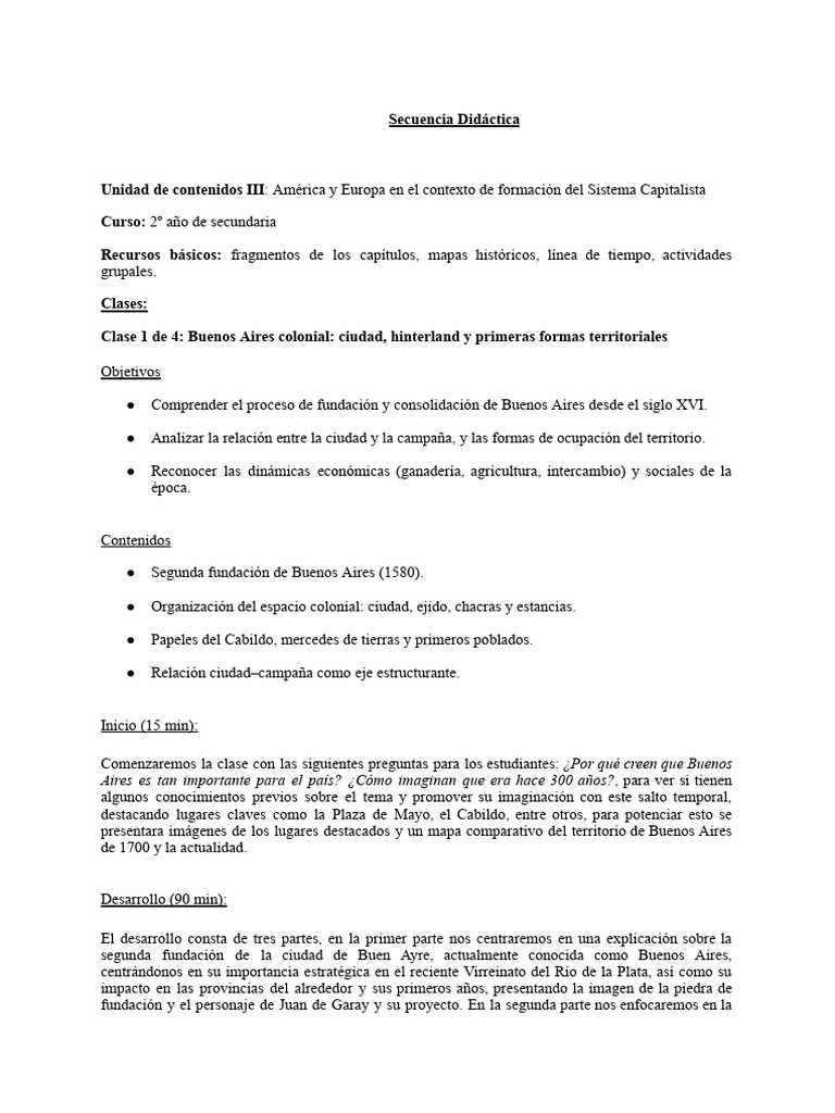 Secuencia Didactica Final Final | PDF | Buenos Aires