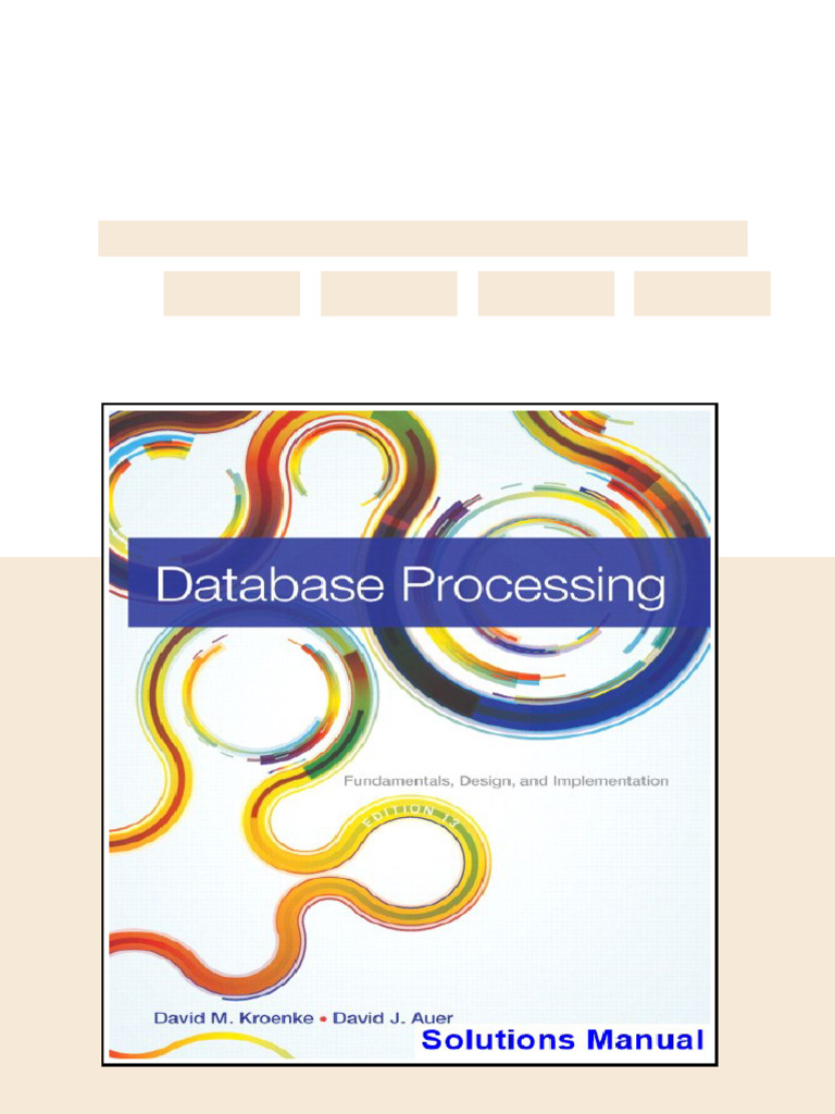 Database Processing Fundamentals Design and Implementation 13th Edition ...