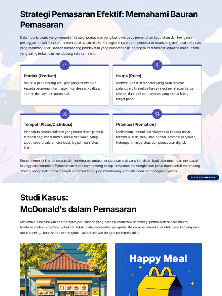 Strategi Pemasaran Efektif Memahami Pemasaran | PDF