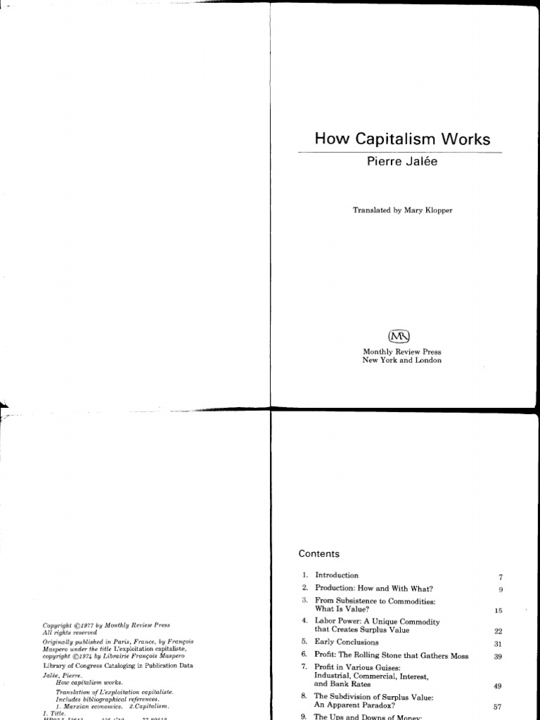 How Capitalism Works Chaps 1 To 5 | PDF | Value (Economics) | Capitalism