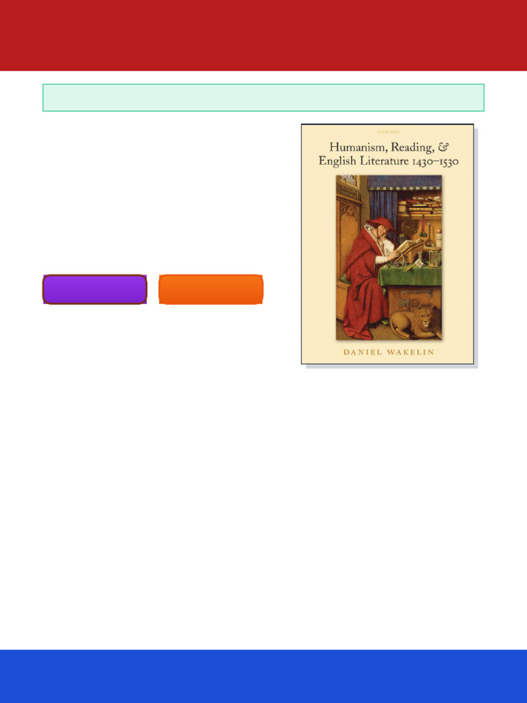 Humanism Reading and English Literature 1430 1530 1st Edition by Daniel ...