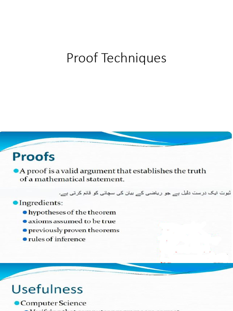 Proof Techniques 121921 | PDF