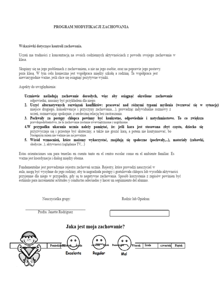 TABLICA ZACHOWANIA | PDF