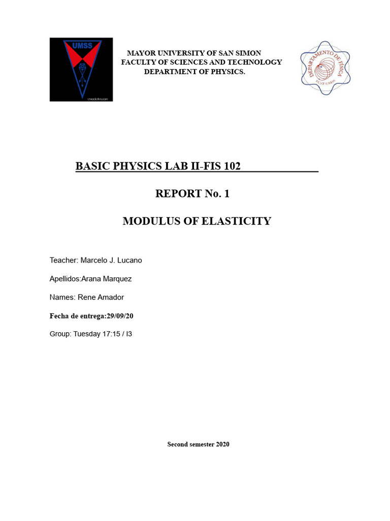 Elasticity module UMSS | PDF | Deformation (Engineering) | Elasticity (Physics)