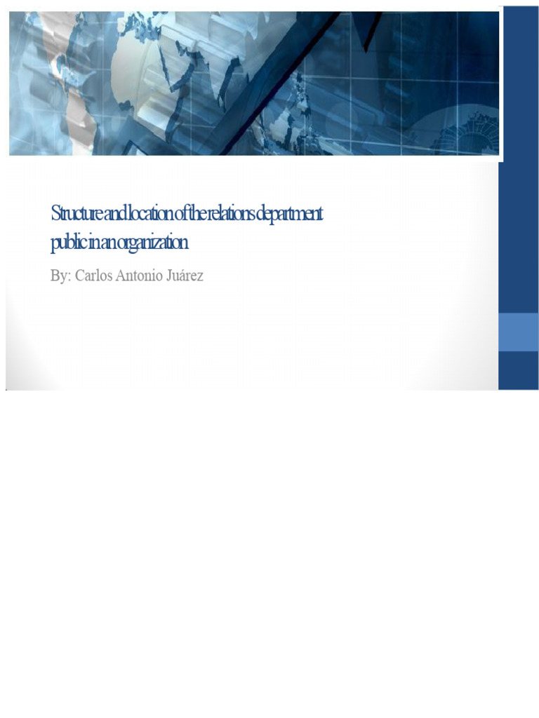 9 Structure and Location of The Public Relations Department | PDF ...