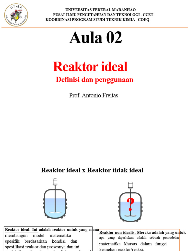 Reaktor Ideal dalam Teknik Kimia | PDF