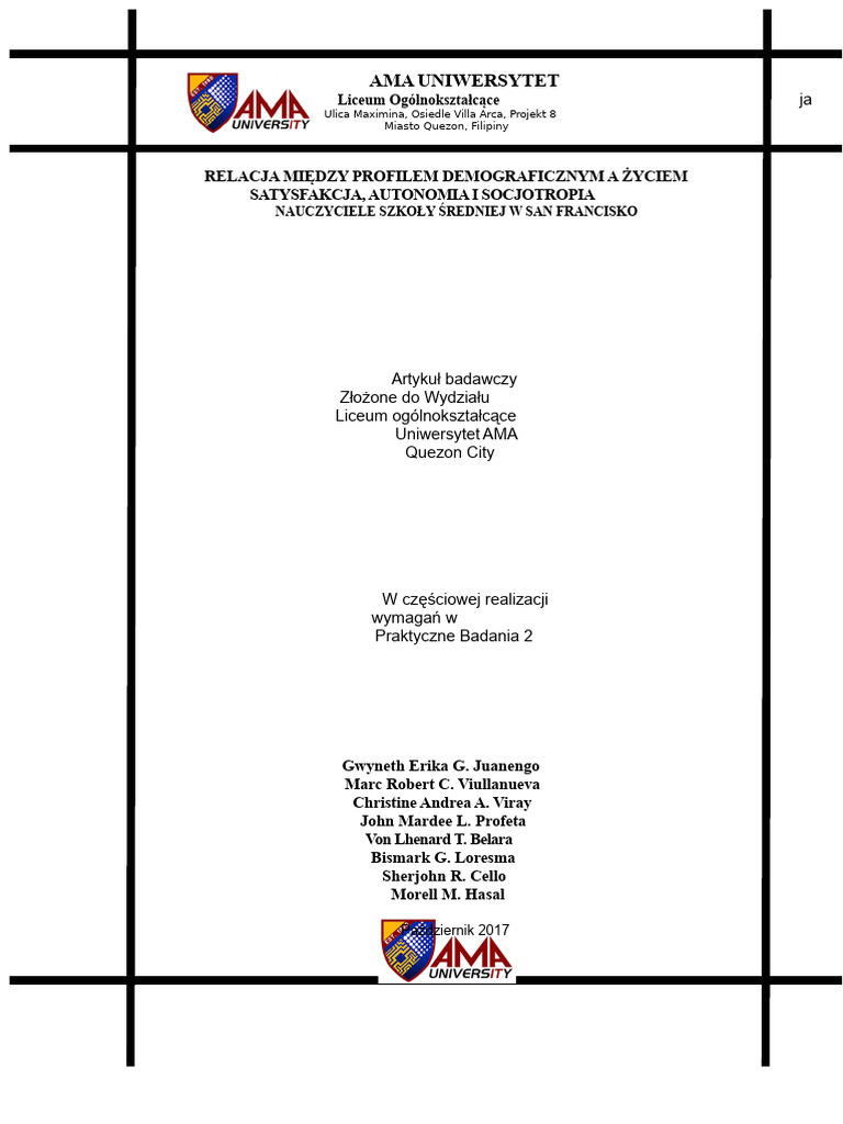 Sample Thesis Amau | PDF