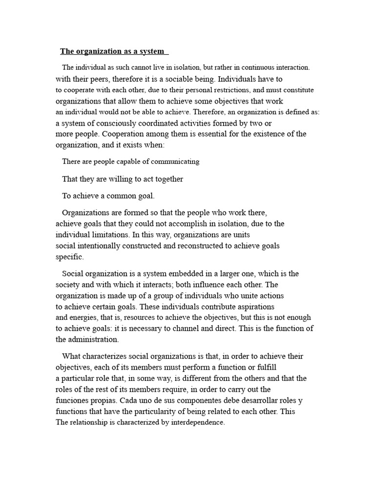 Understanding Organizational Systems | PDF | Goal | Value (Ethics)