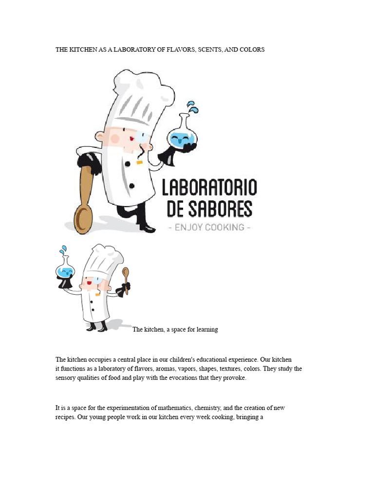 The Kitchen As A Laboratory of Flavors, Scents, and Colors | PDF ...