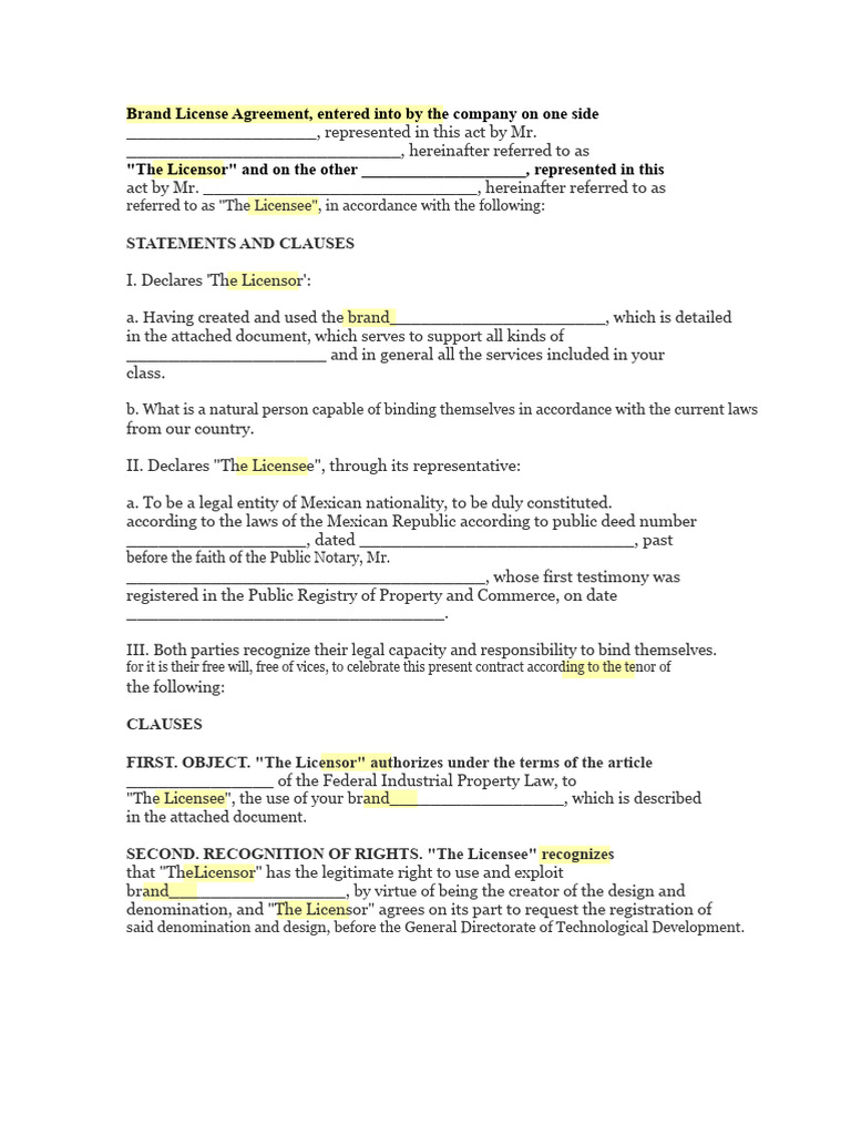 Trademark Use License Agreement | PDF | License | Business Law