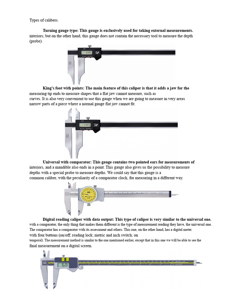 Types of Calibers | PDF