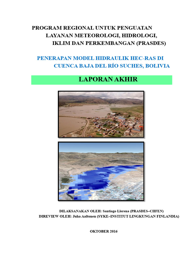 Aplikasi HEC-RAS di Sungai Suches, Bolivia | PDF