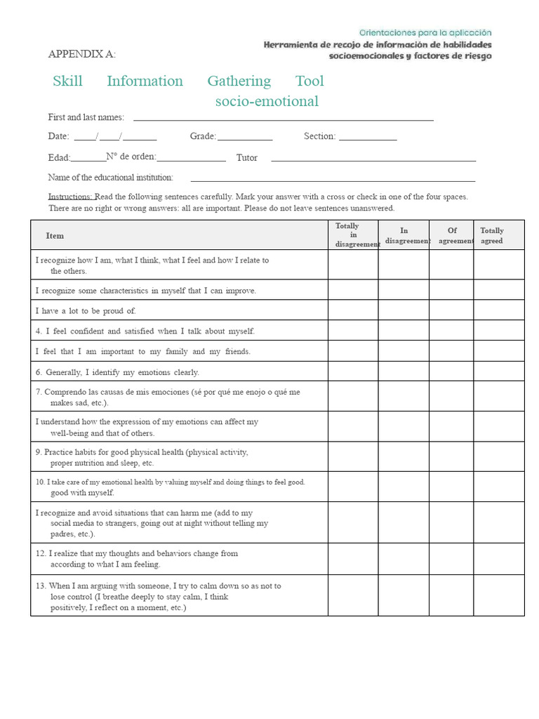 Hse Questionnaire | PDF | Thought | Behavioural Sciences