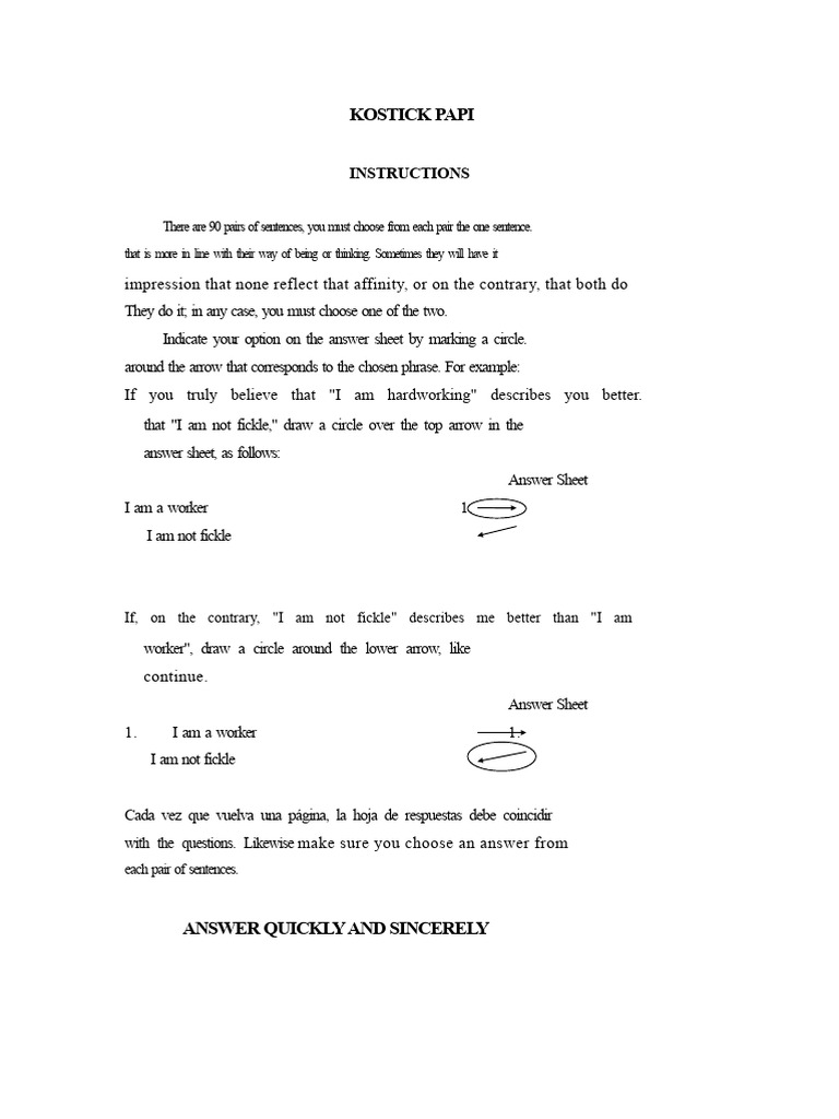 Test Kostick Paper | PDF
