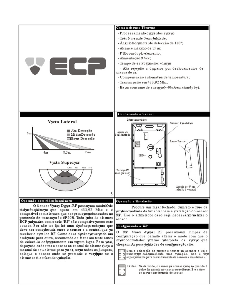 ECP Sensor Plus Digital Inalámbrico Digital RF v1.1 | PDF