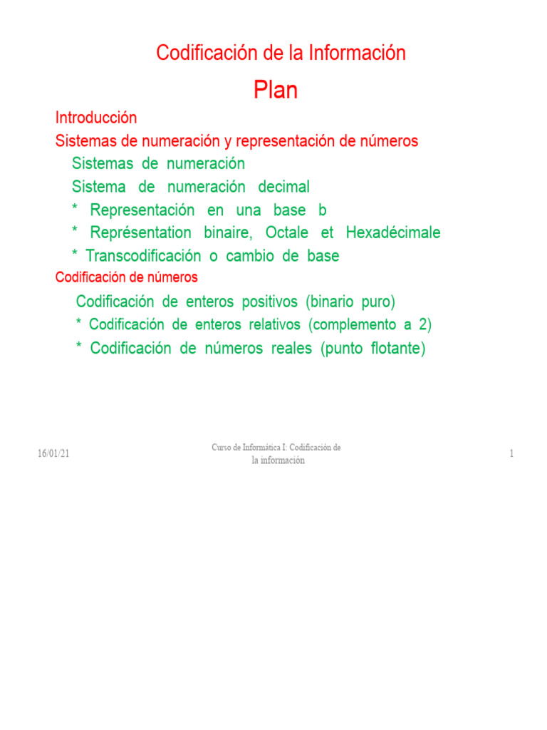 Codificación de Información y Números | PDF | Poco | Información