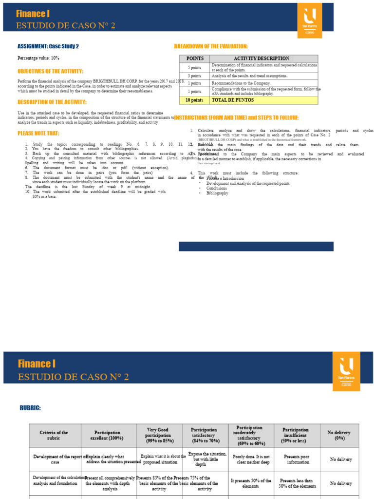 Case Study No. 2 - Finance I 2021 | PDF | Bibliography | Debt