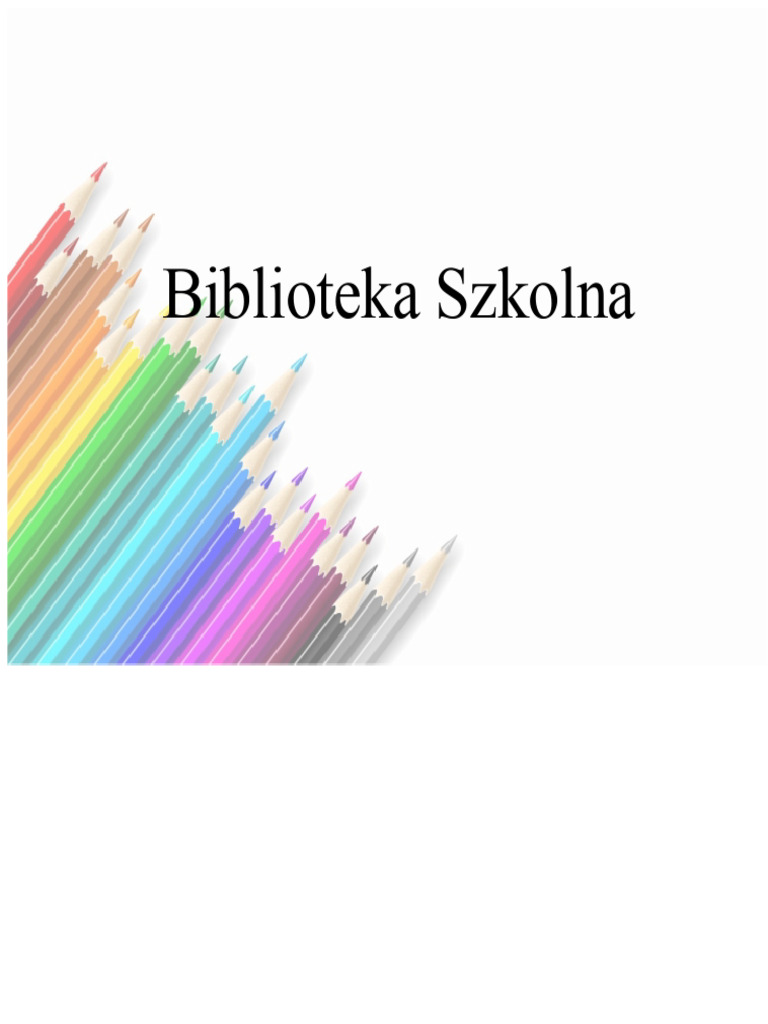 Biblioteka Szkolna | PDF