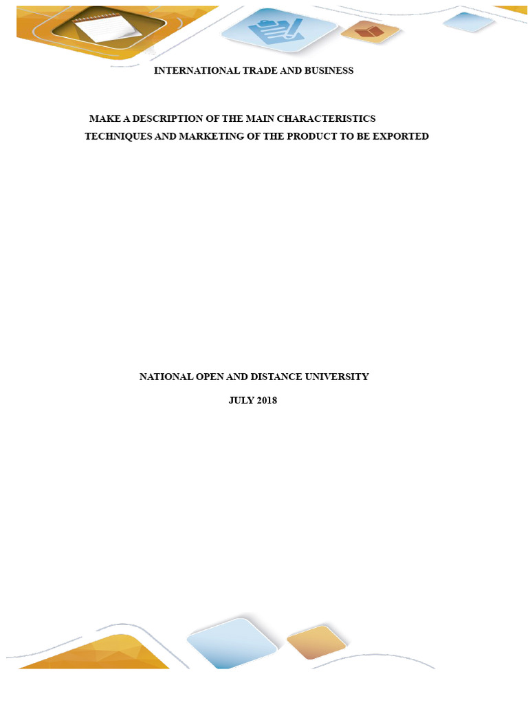Unit 1 Task 2 International Trade and Business Unad | PDF | Honey