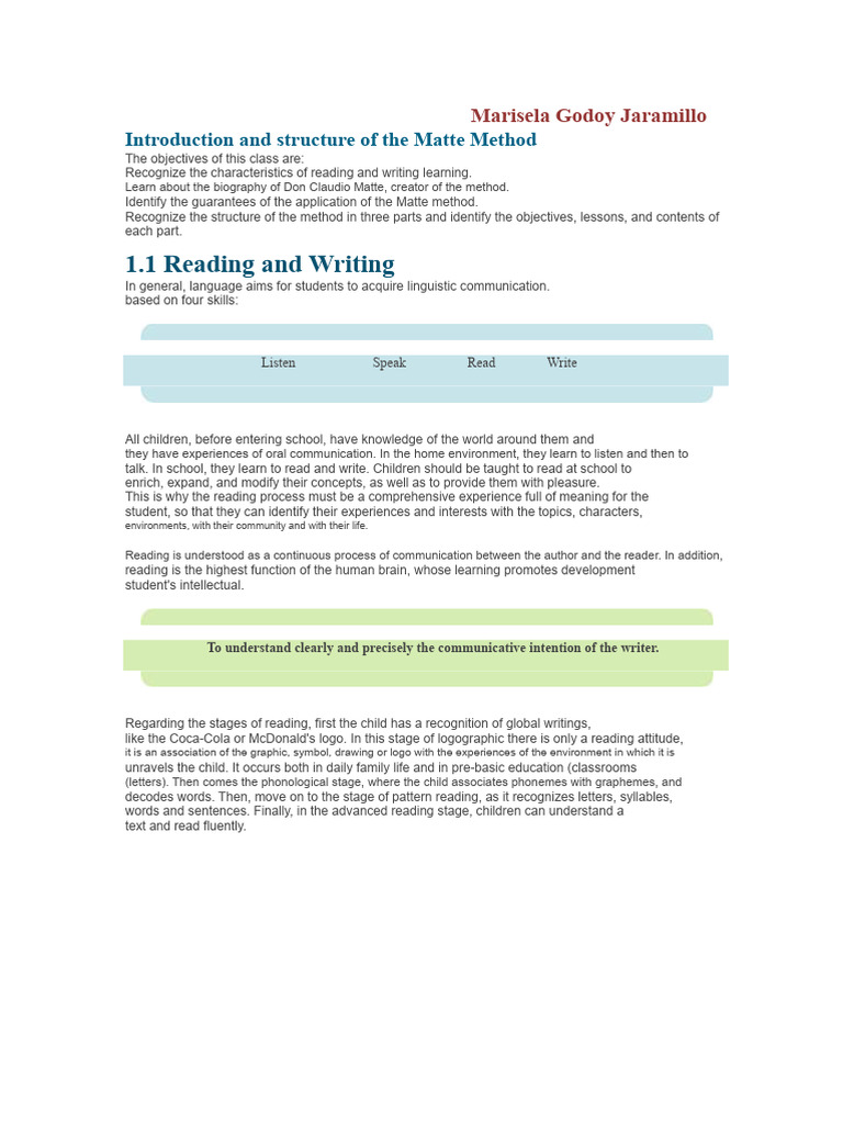 Complete Matte Method Course, Marisela Godoy | PDF | Letter Case | Literacy