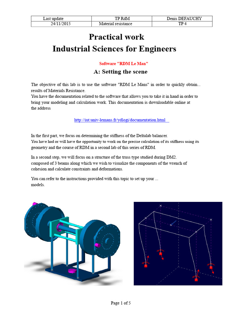 Tp4 Stiffness Calculation Rdm6 Structure Optimization Software RDM The ...