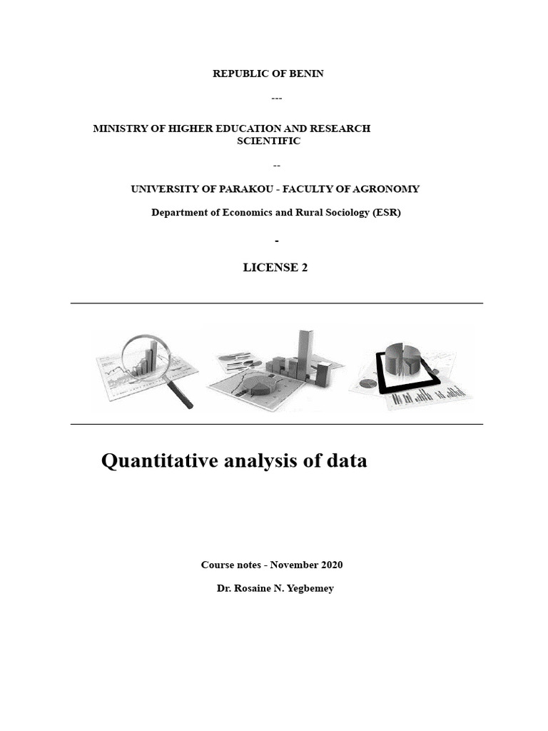 Course Notes - Quantitative Data Analysis - L2 ESR-2020 | PDF ...