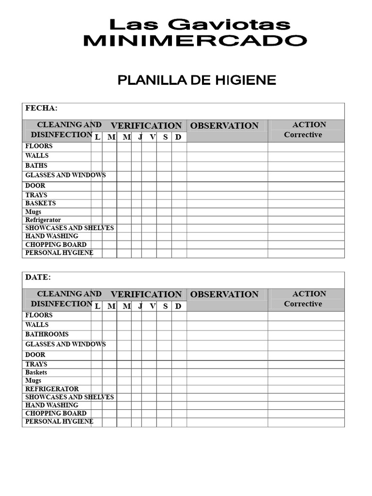 Hygiene Form | PDF
