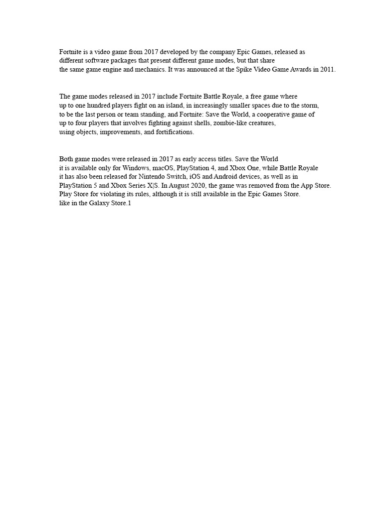 History of Fortnite | PDF