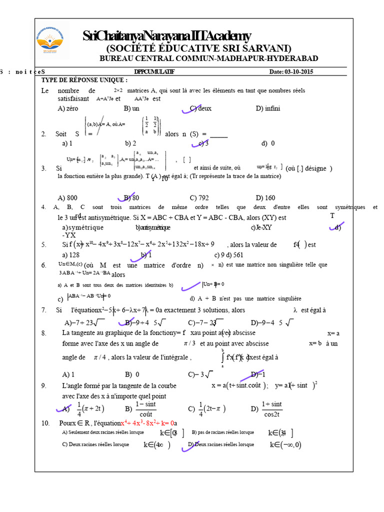 Problèmes de mathématiques avancées | PDF | Mathématiques | Analyse ...