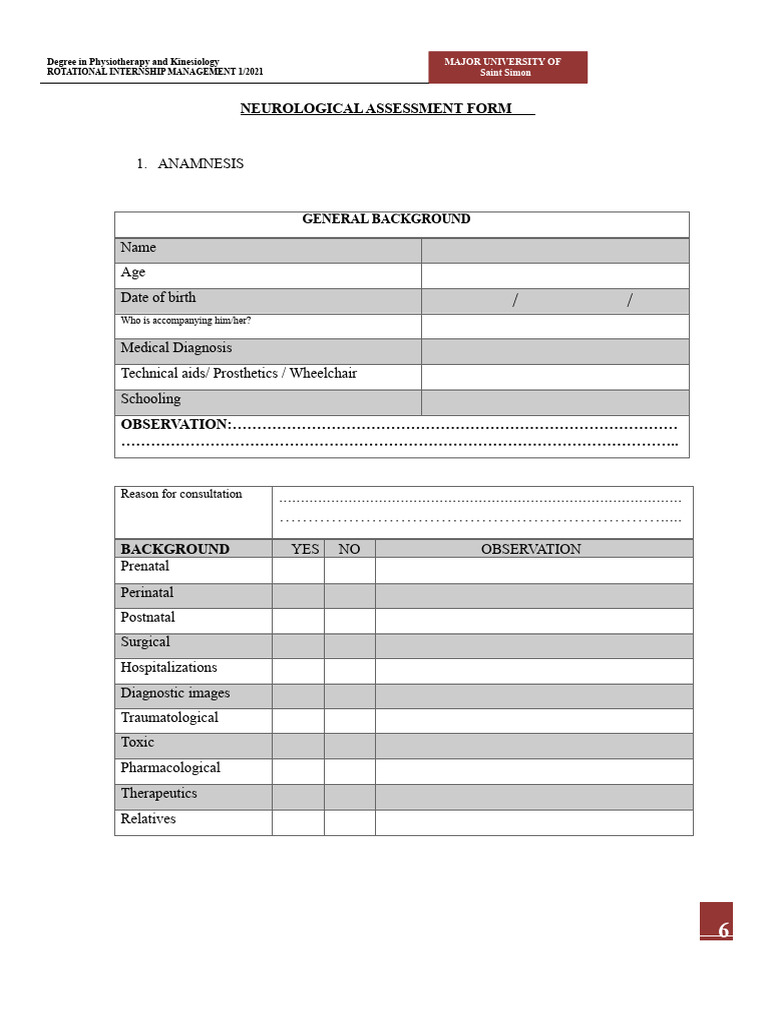 Neurological Assessment in Physiotherapy | PDF | Physical Therapy ...