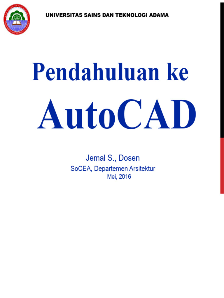 Panduan Lengkap AutoCAD 2016 | PDF