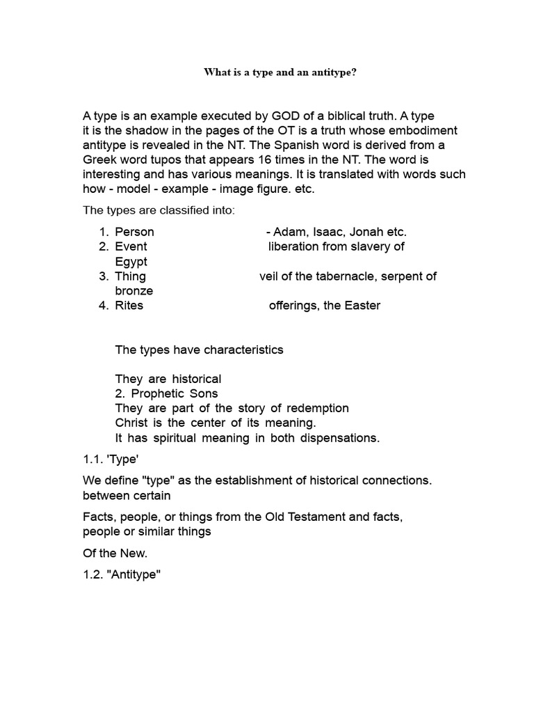 Understanding Types and Antitypes in Scripture | PDF | Abraham | Adam
