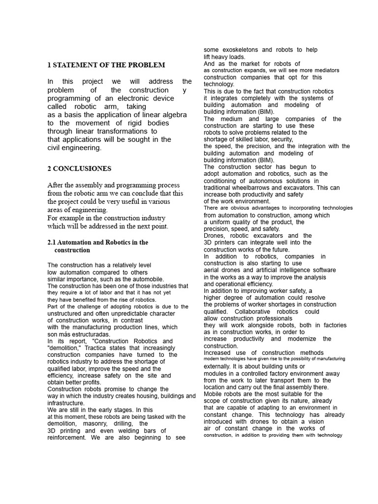 Conclusion | PDF | Automation | Robotics