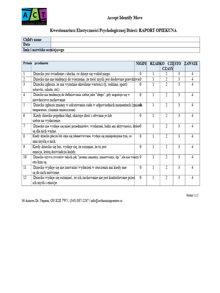 CPFQ - Opiekun | PDF