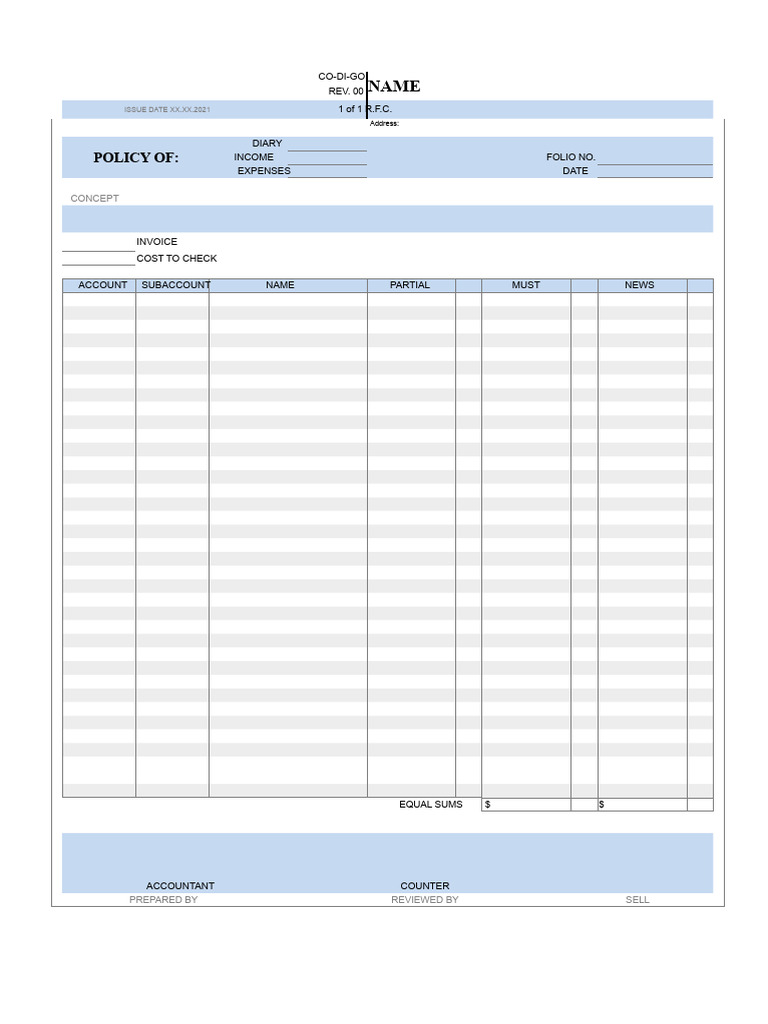 Editable Policy Format | PDF