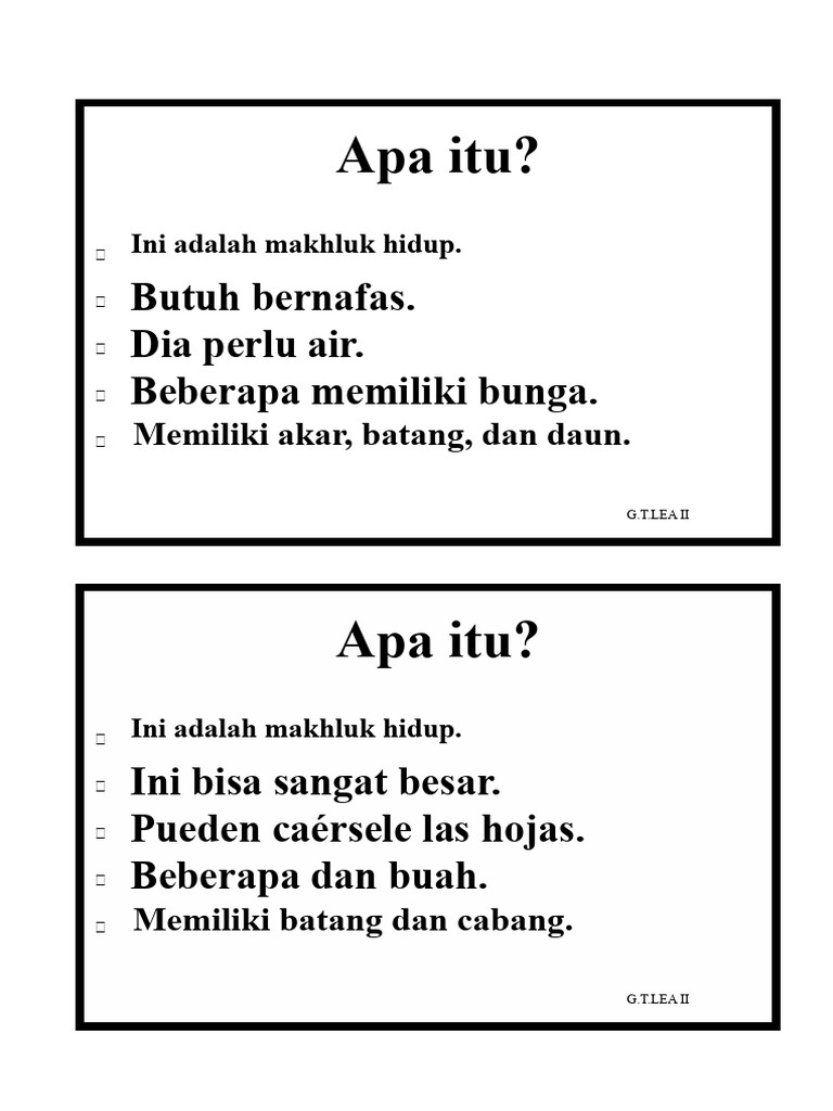 TANAMAN. Teka-Teki | PDF