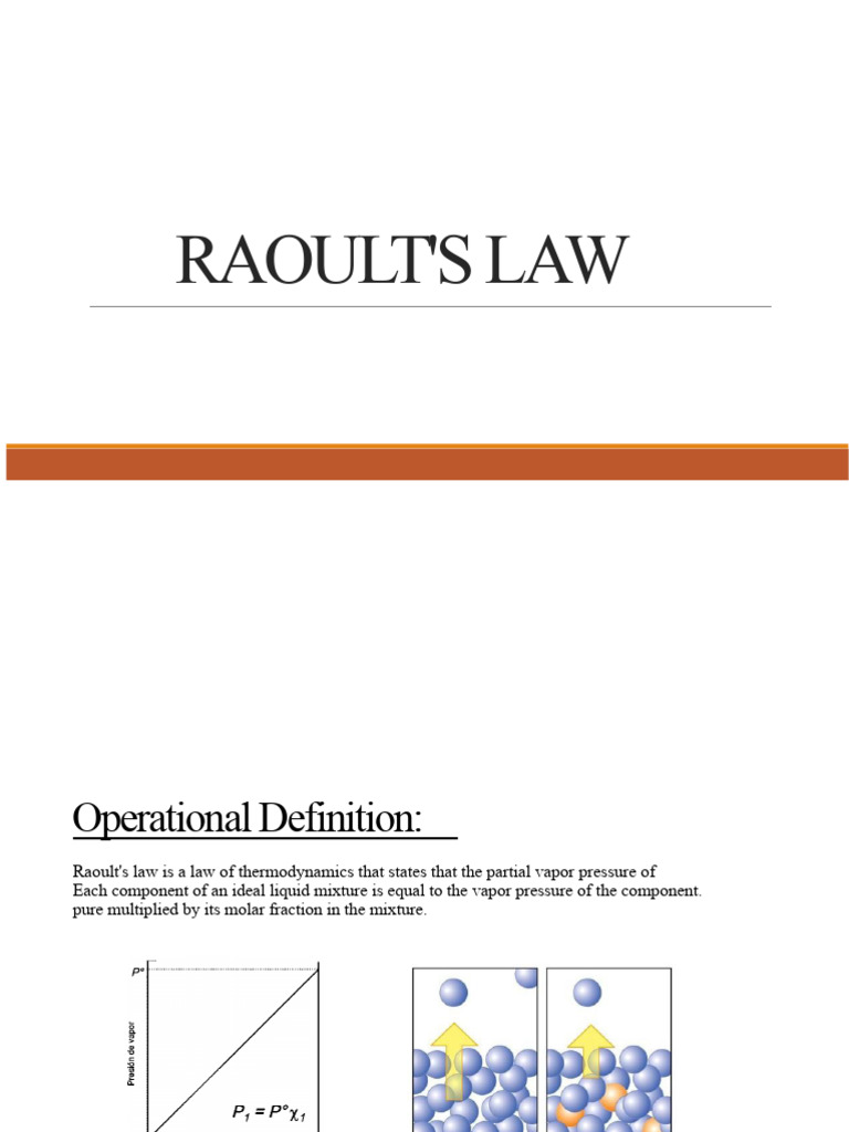 Raoult's Law | PDF | Physical Phenomena | Scientific Phenomena