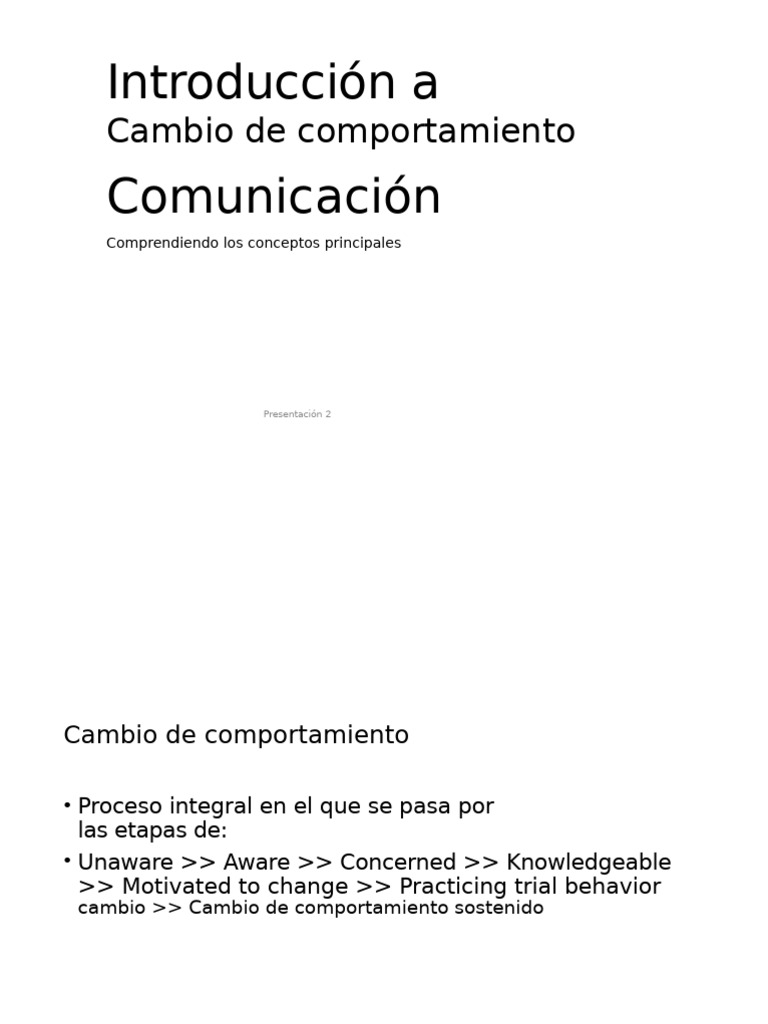 Comunicaciones para El Cambio de Comportamiento (BCC) | PDF | Comportamiento | Comunicación