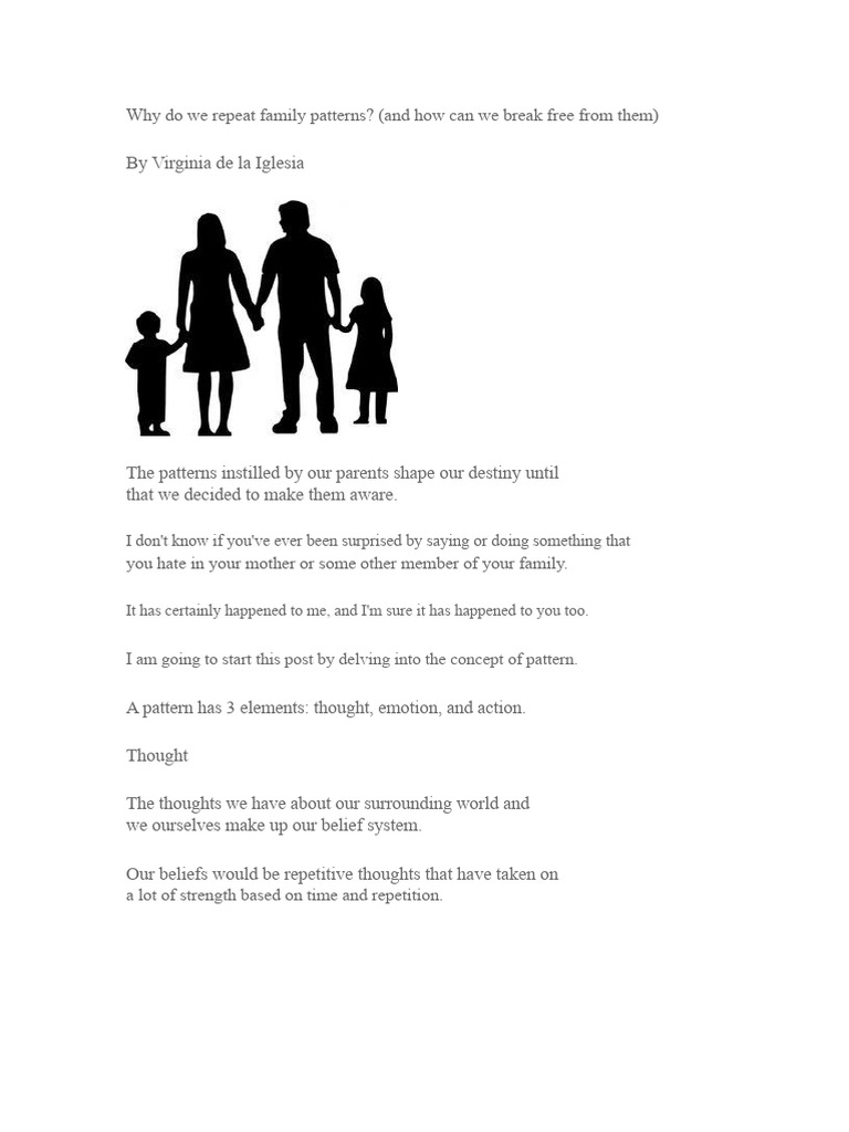 Why Do We Repeat Family Patterns | PDF | Thought | Emotions