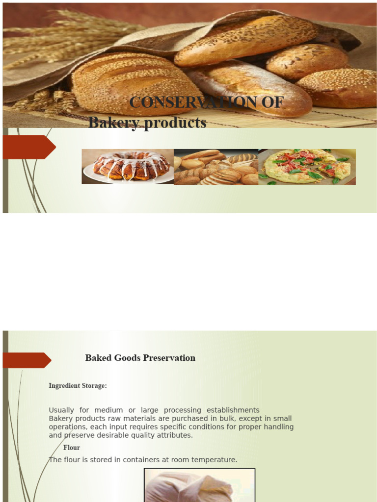 Bakery Products Preservation Techniques | PDF | Cakes | Baking