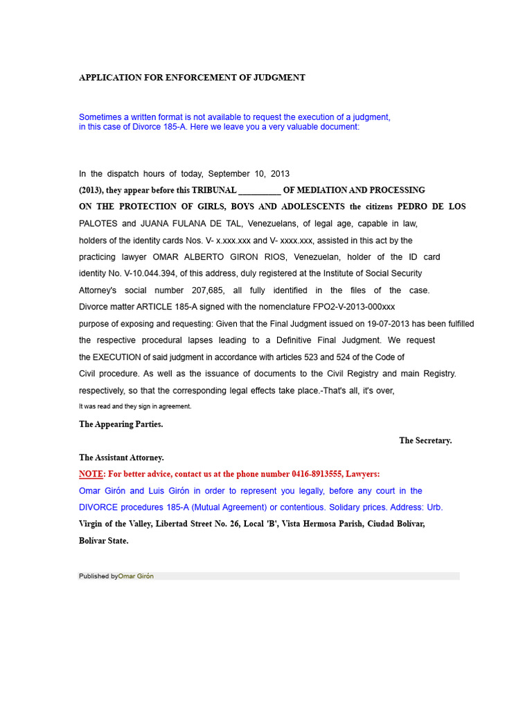 Diligence For Requesting Enforcement of Judgment | PDF