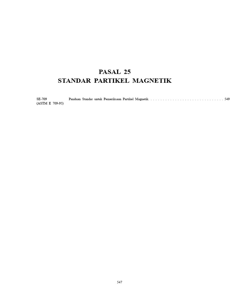 Panduan Standar Uji Partikel Magnetik | PDF