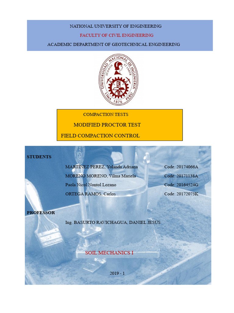Modified Proctor Test for Soil Compaction | PDF | Soil Mechanics | Soil