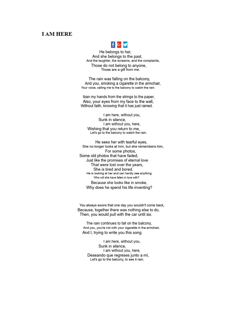 I Am Here | PDF